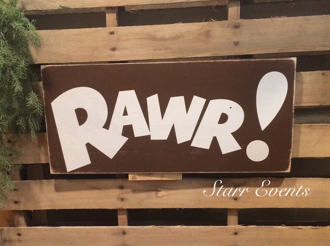 Dinosaur Sign. Rawr Sign Dinosaur Decor for a Boys Room. Dinosaur ...