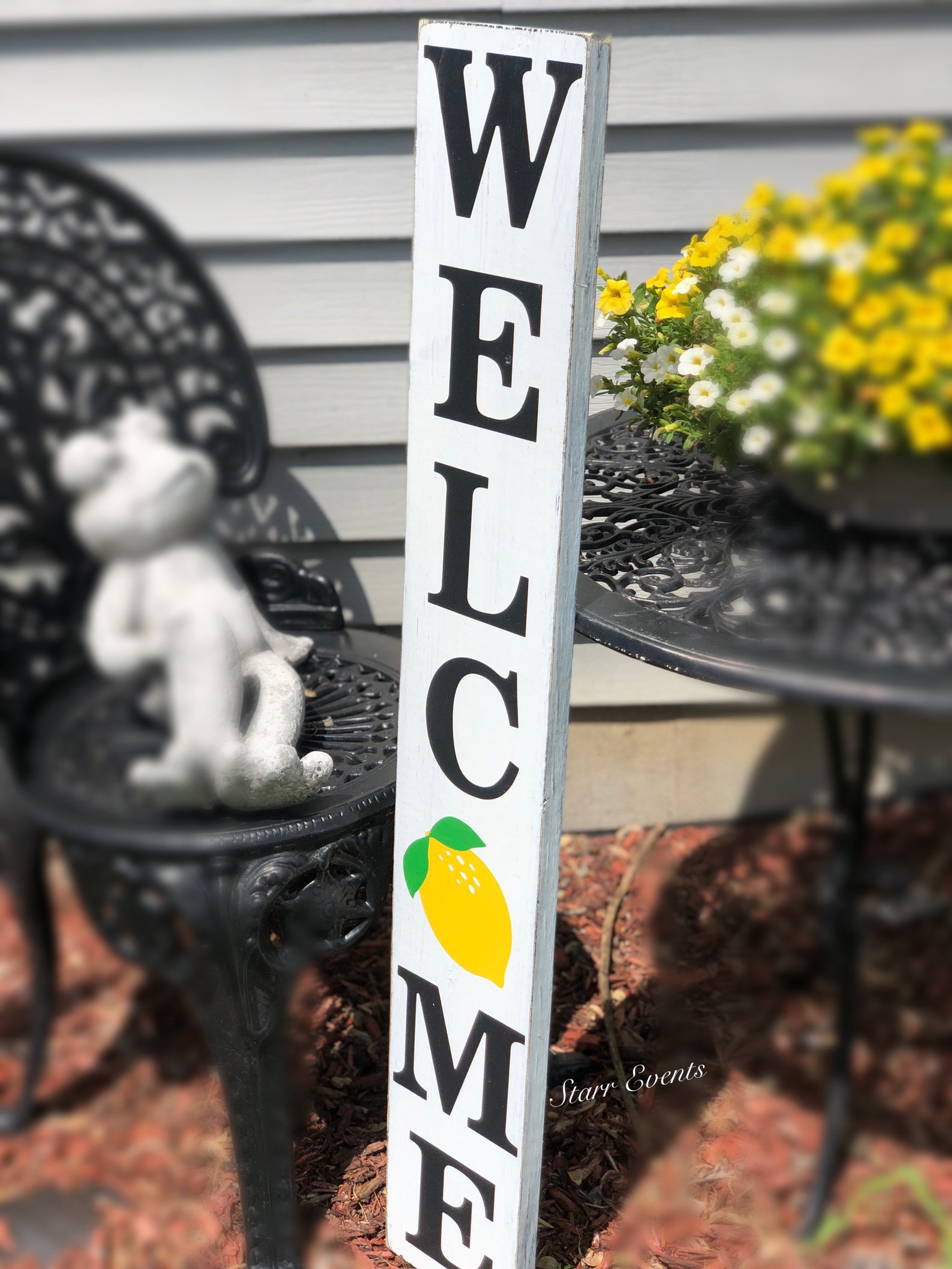 Lemon Welcome sign. Kitchen signs Vertical welcome lemon sign. | Etsy