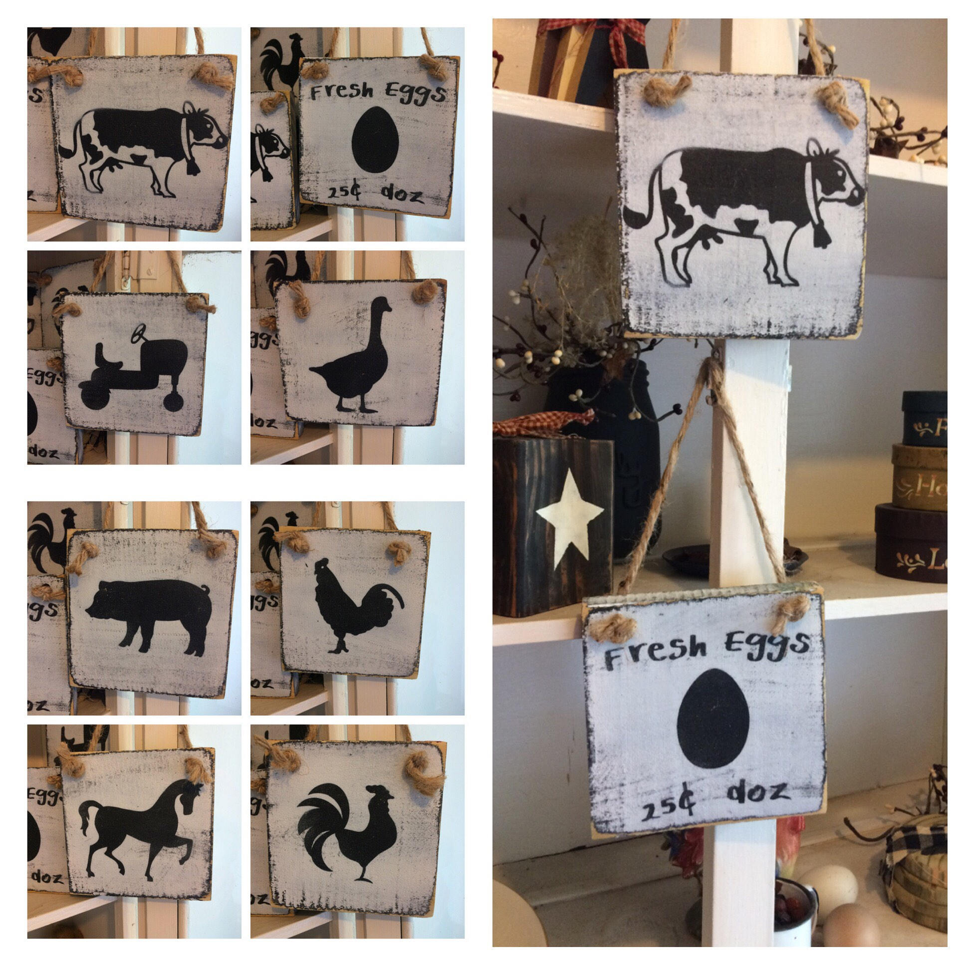 Farm signs. Set of 2 Kitchen signs. Kitchen decor. Rustic | Etsy