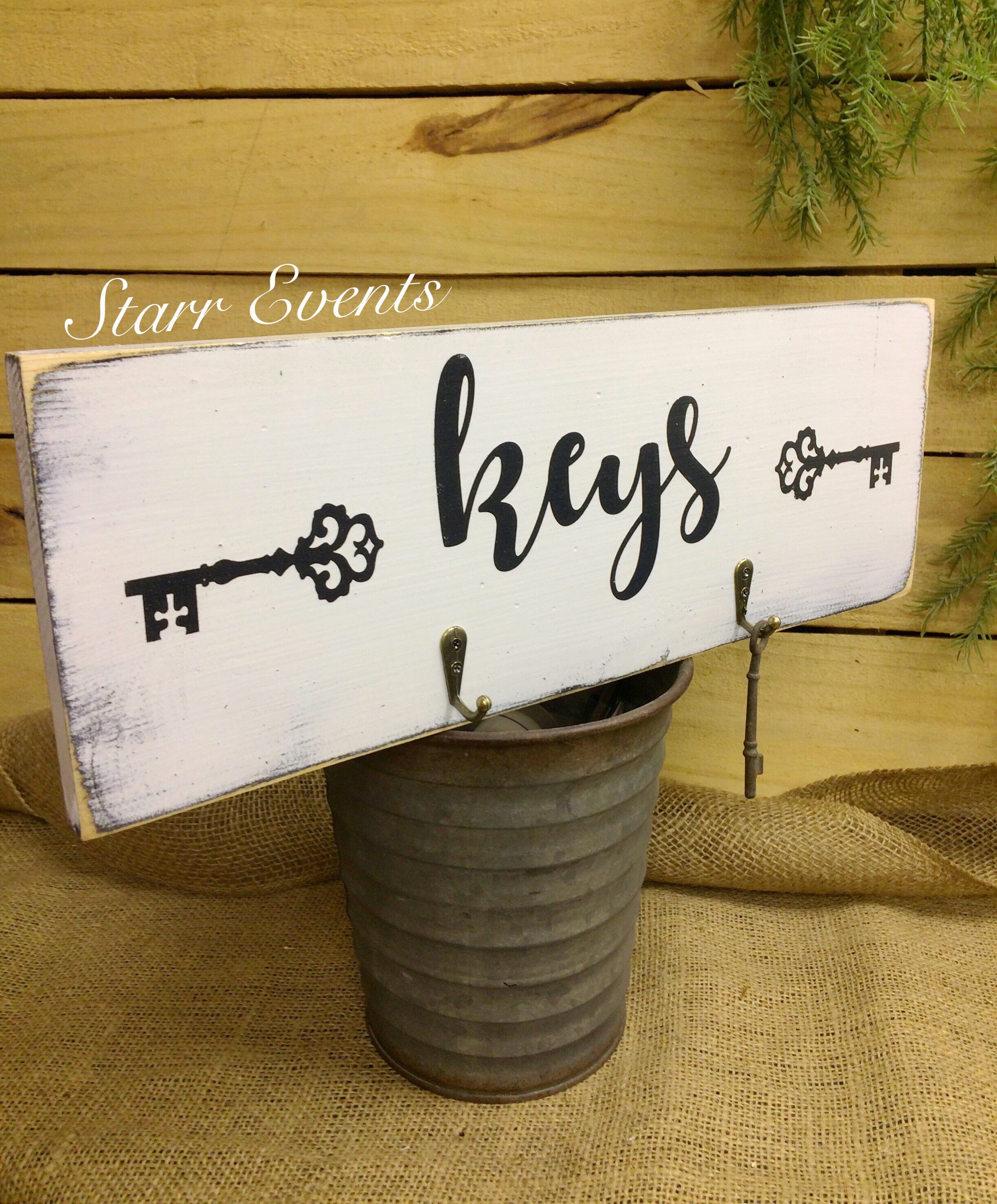 Rustic Keys Signs. Key Holder Signs. Rustic Key Holder for Wall. Key ...
