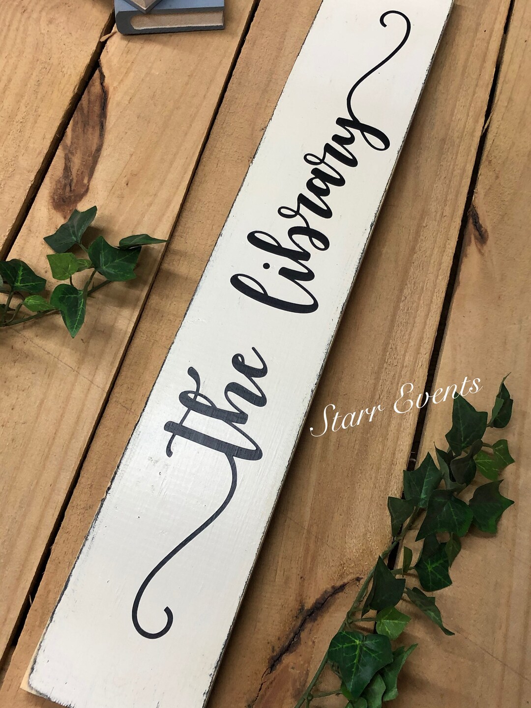 The Library Sign. Rustic Library Decor. Farmhouse Decor. Rustic Signs ...