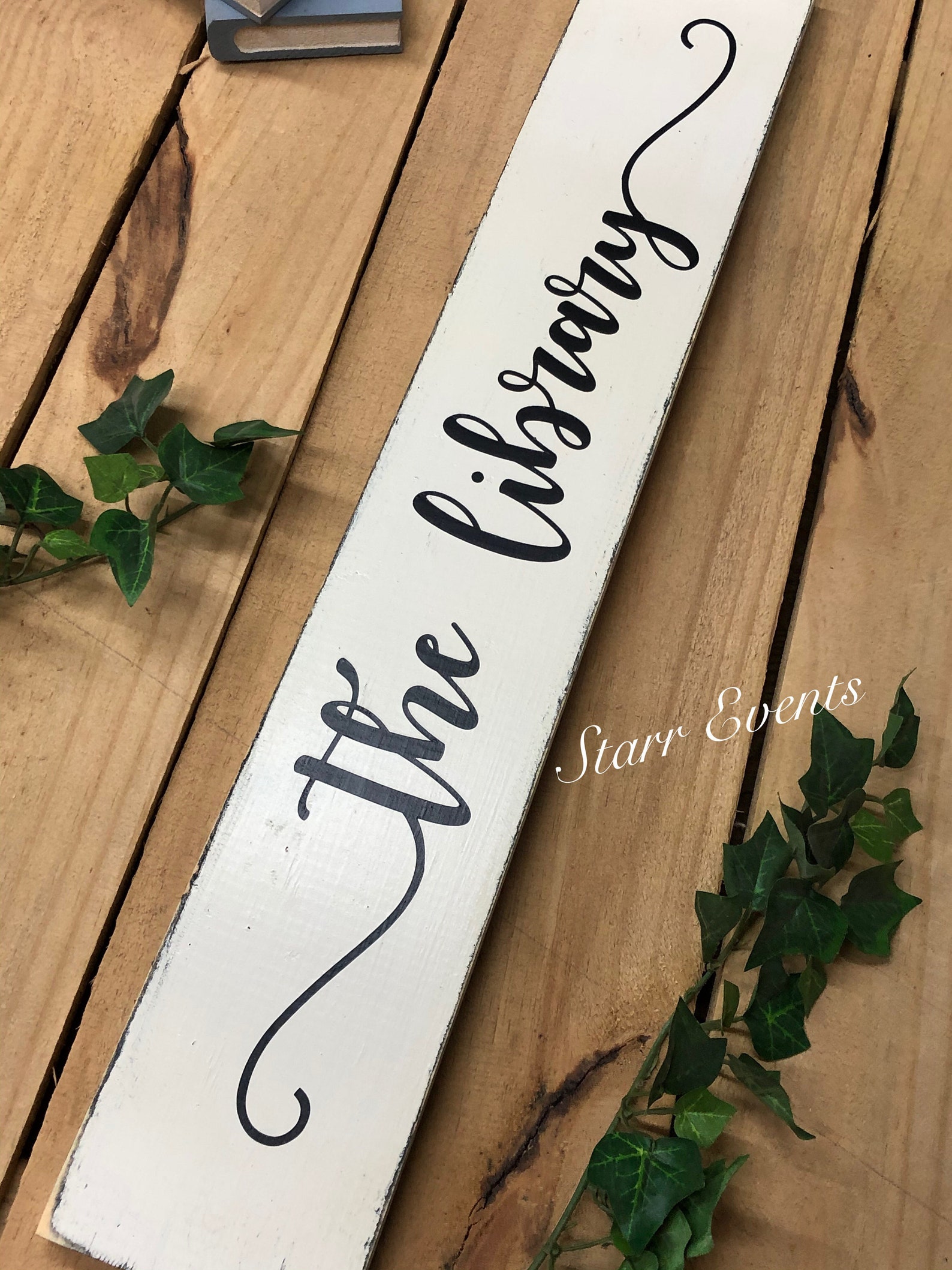 The Library Sign. Rustic Library Decor. Farmhouse Decor. | Etsy