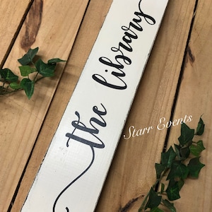 The Library Sign. Rustic Library Decor. Farmhouse Decor. Rustic Signs ...