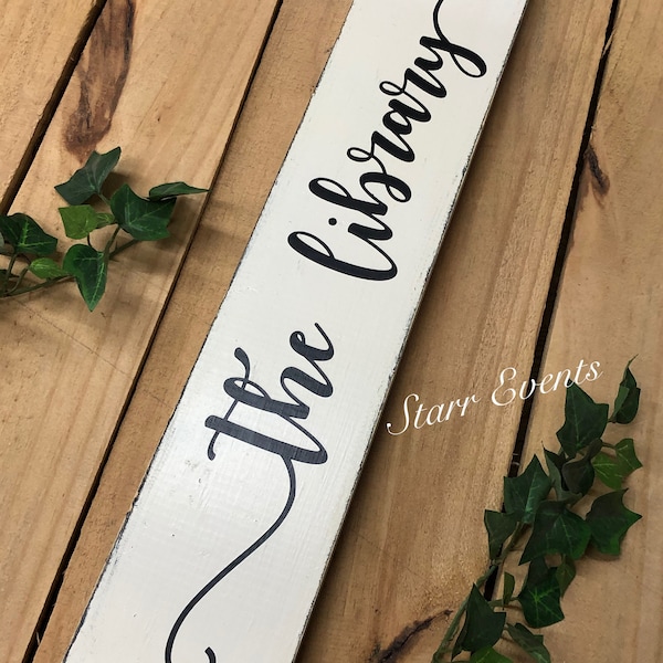 Library Sign - Etsy
