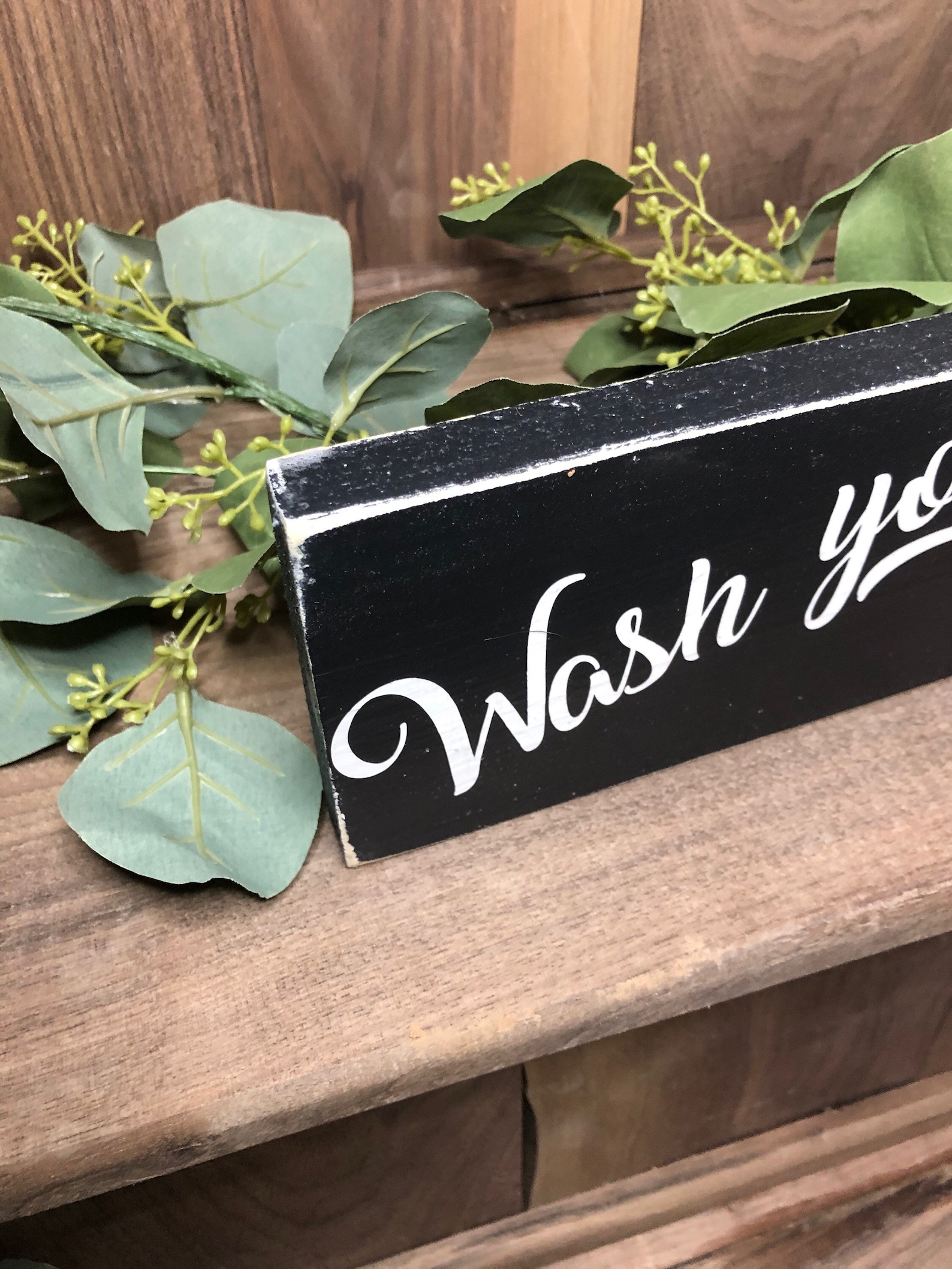 Wash Your Hands Sign Rustic Bathroom Signs. Rustic Bathroom | Etsy