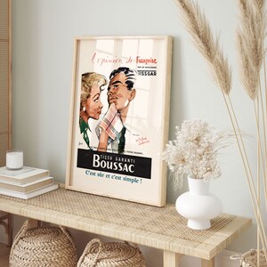 FRENCH FASHION AD, Mid Century Fashion Art, Professional Reproduction ...