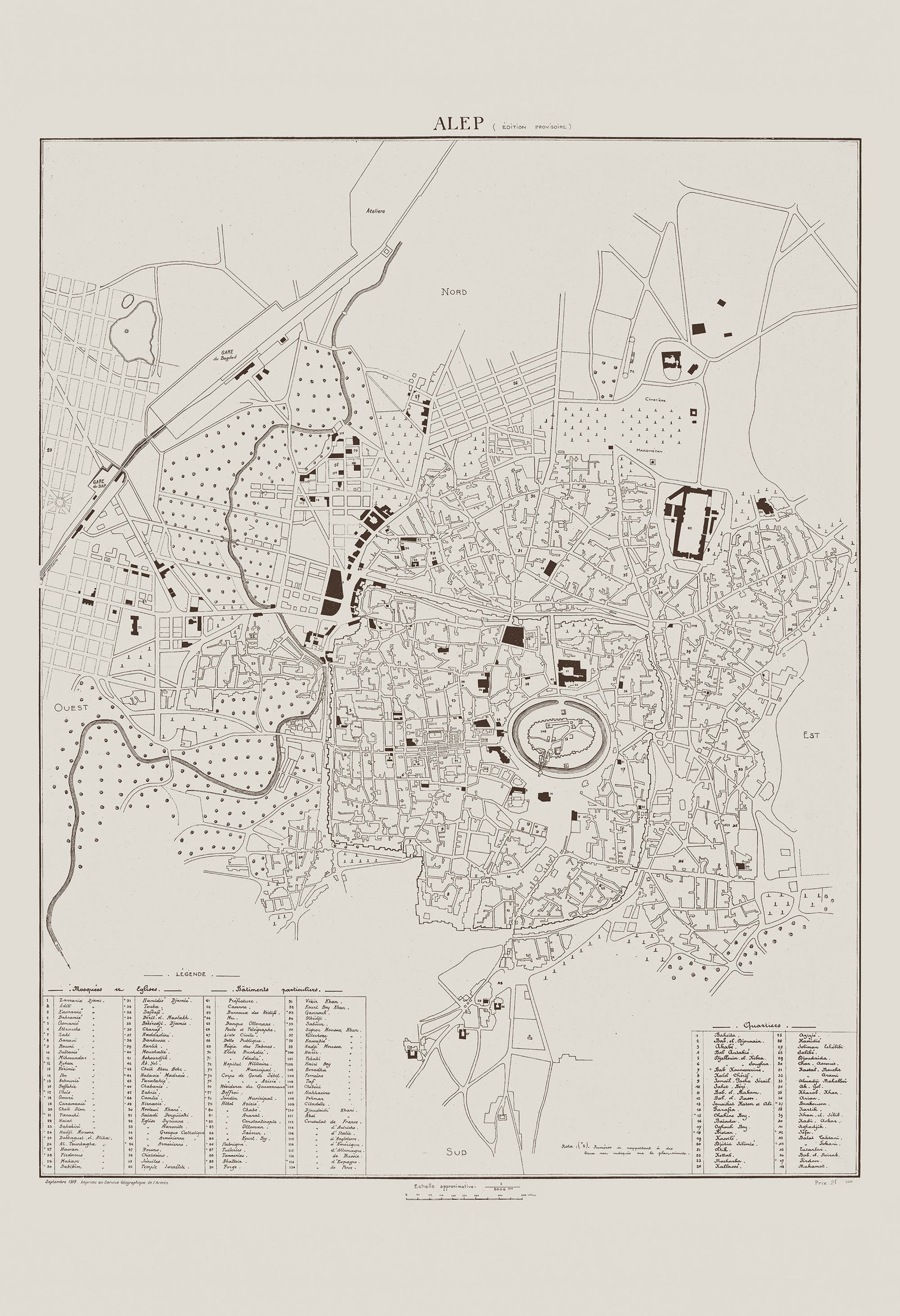 ANTIQUE ALEPPO MAP Antique Map of Aleppo Syria Professional - Etsy Canada