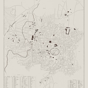 ANTIQUE ALEPPO MAP, Antique Map of Aleppo Syria, Professional ...