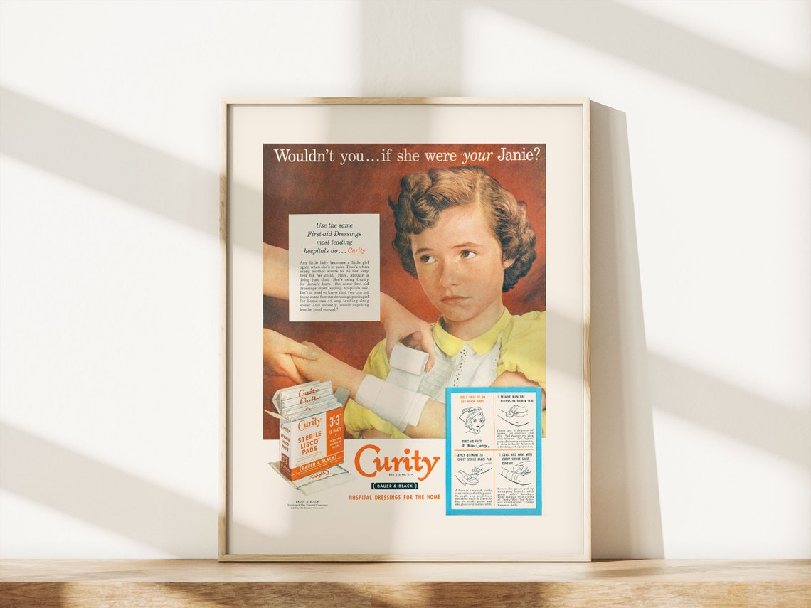 RETRO KITSCH AD Retro Mid-century Ad Vintage Nurses Room - Etsy