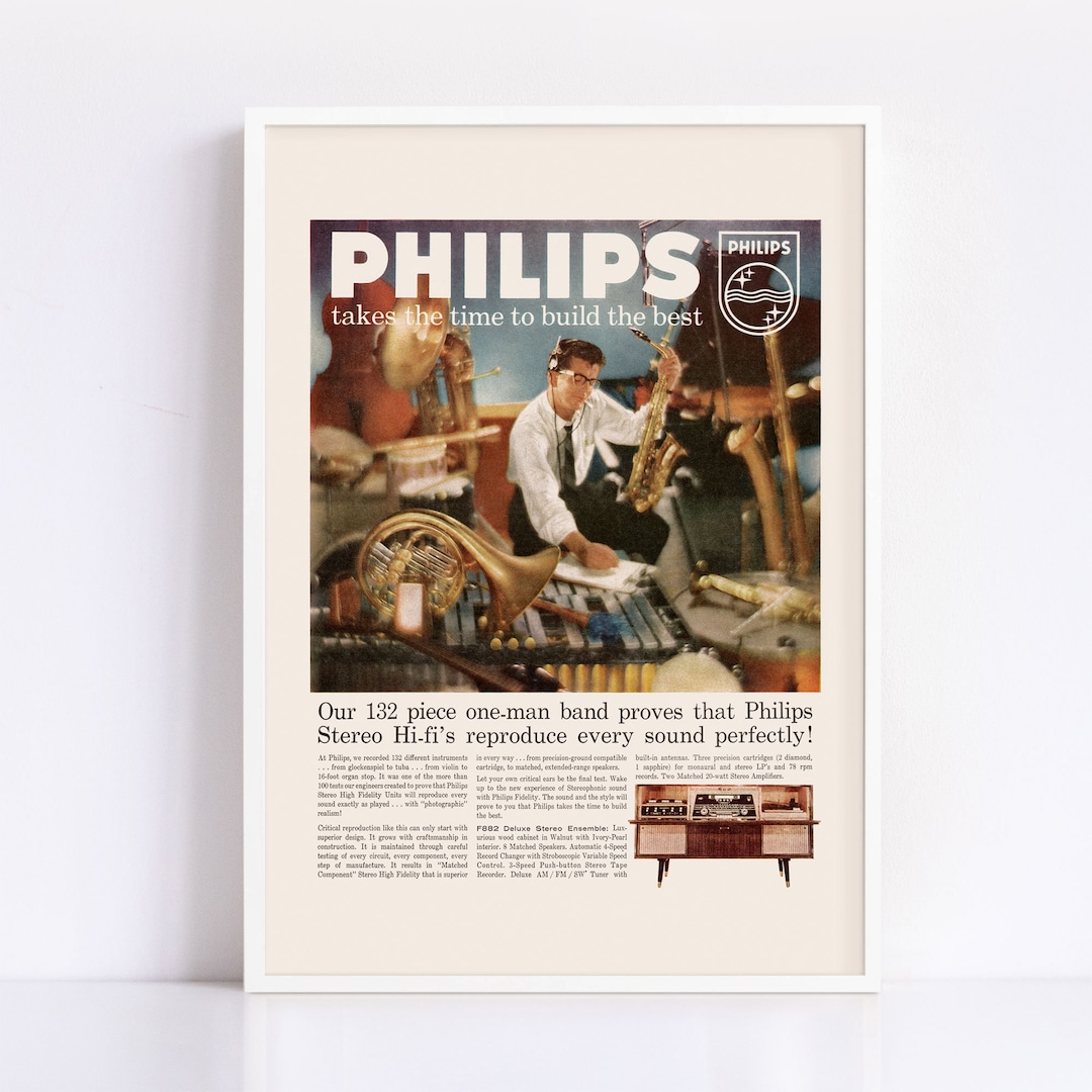 VINTAGE TURNTABLE AD, Retro Turntable Ad, Mid Century Ad, Stereo Hi-fi ...
