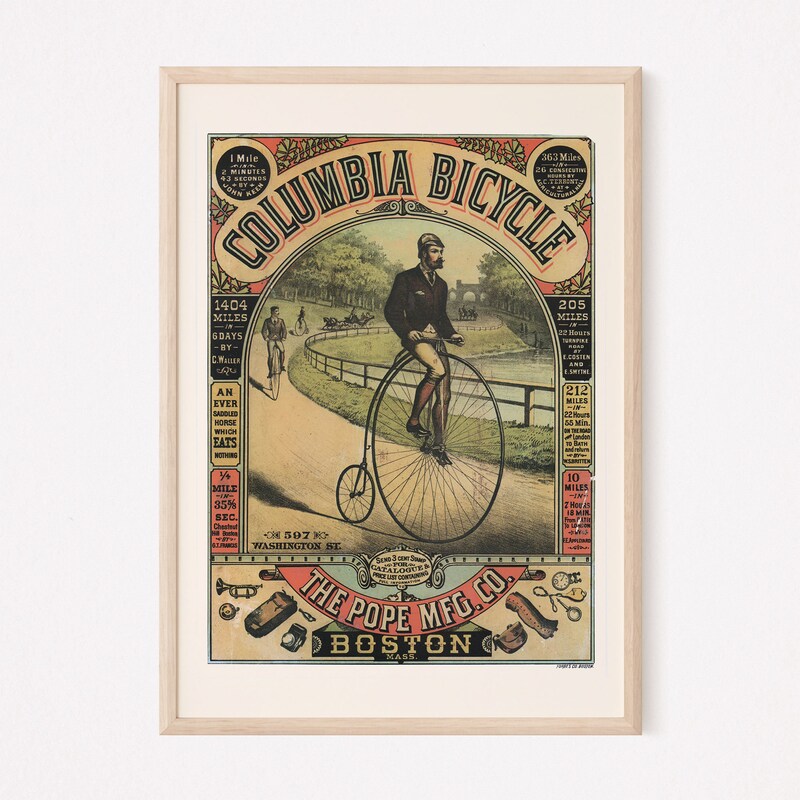 Bicycle Poster Art - Etsy
