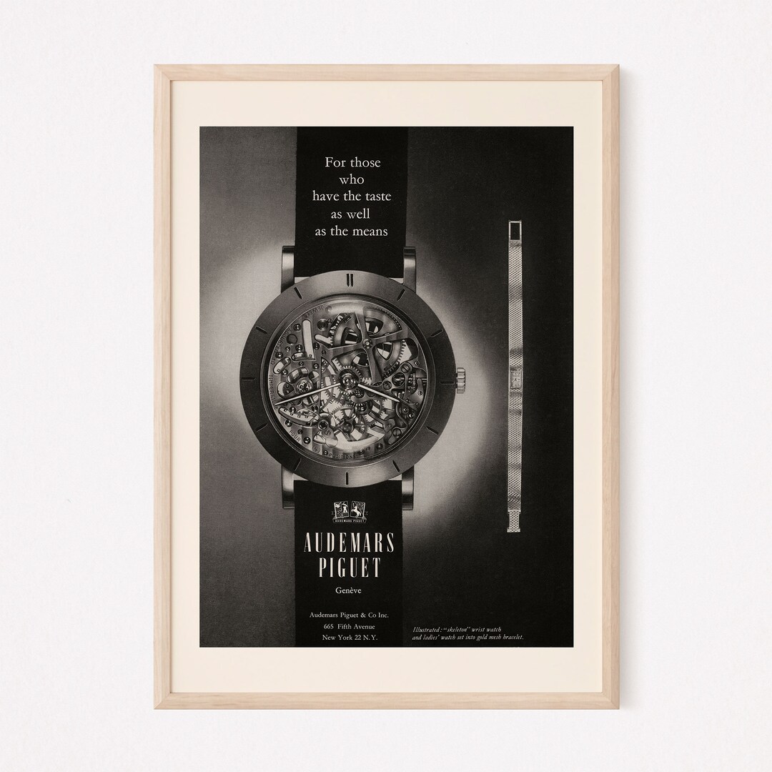 VINTAGE LUXURY WATCH Ad, Retro Mid-century Ad, Watch Collector Ad ...