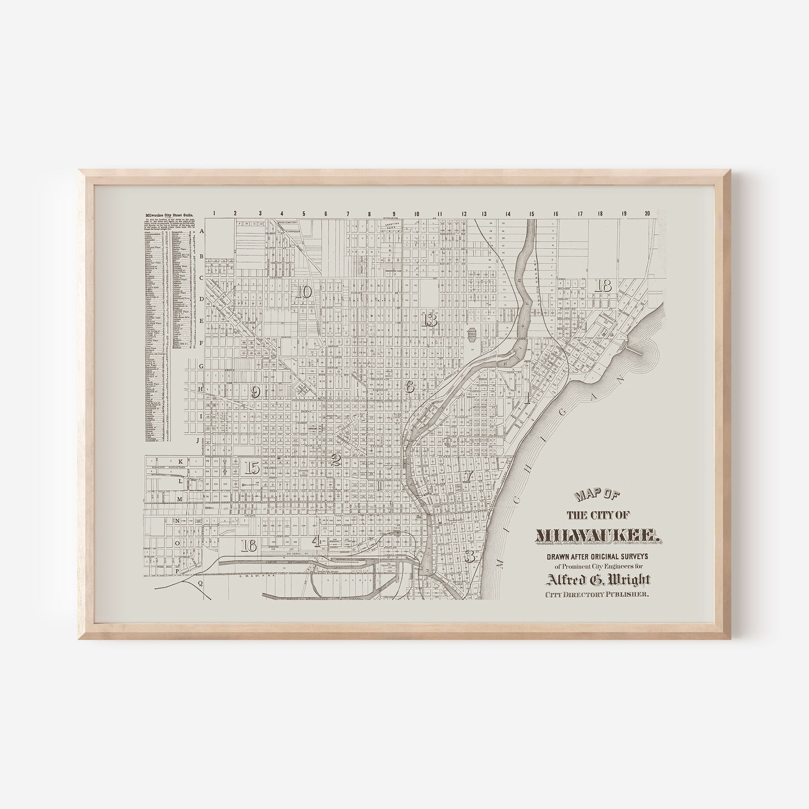 VINTAGE MILWAUKEE MAP Milwaukee Wisconsin Map Antique Map - Etsy