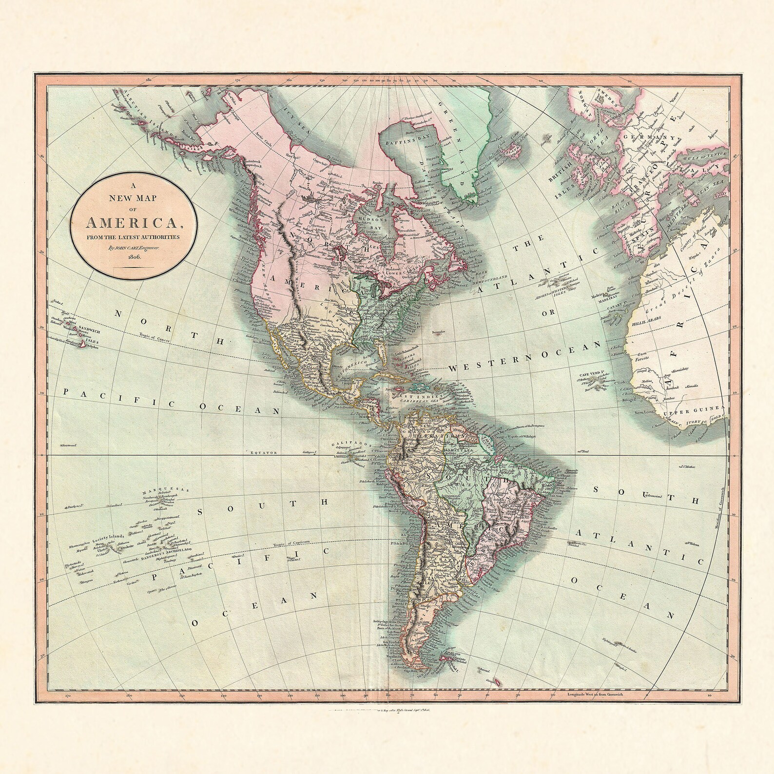 ANTIQUE AMERICA Map Antique Wall Art Early America Map 1799 - Etsy