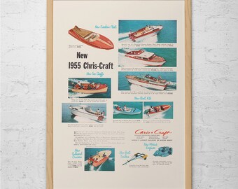 Vintage Boat Poster | Etsy