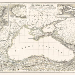 PONTUS REGION MAP, Historical Map of Pontos Black Sea Map, Northern ...