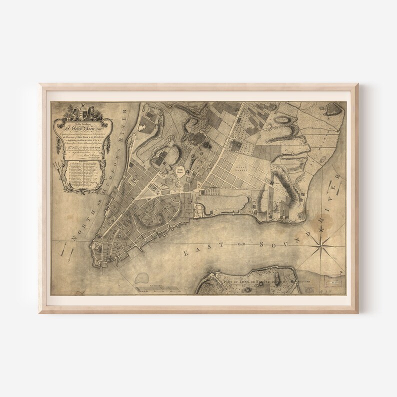 Antique NEW YORK Map Antique Map Print Professional - Etsy Canada