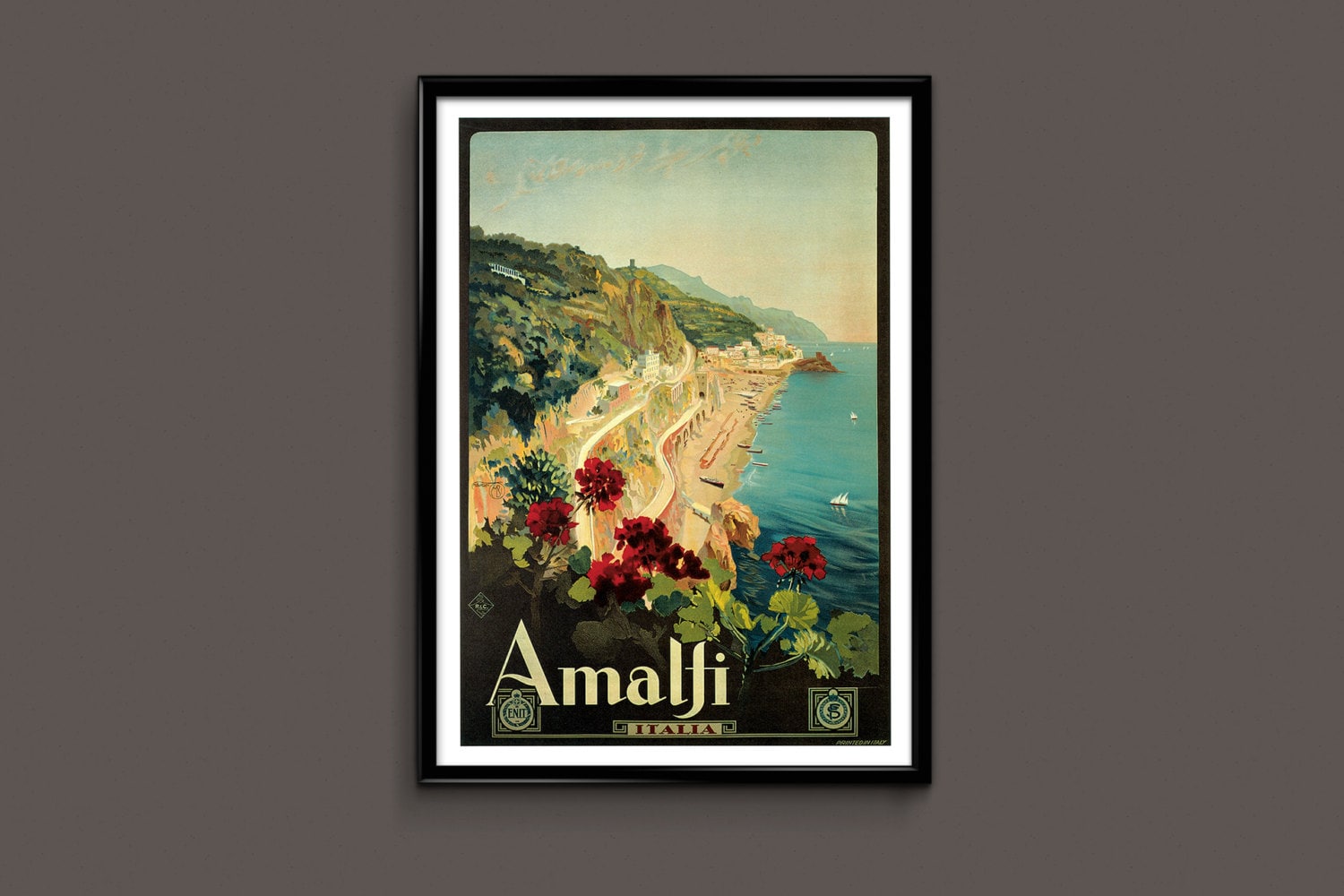 Vintage Travel Poster ITALY Travel Print Travel Art Travel Ad | Etsy