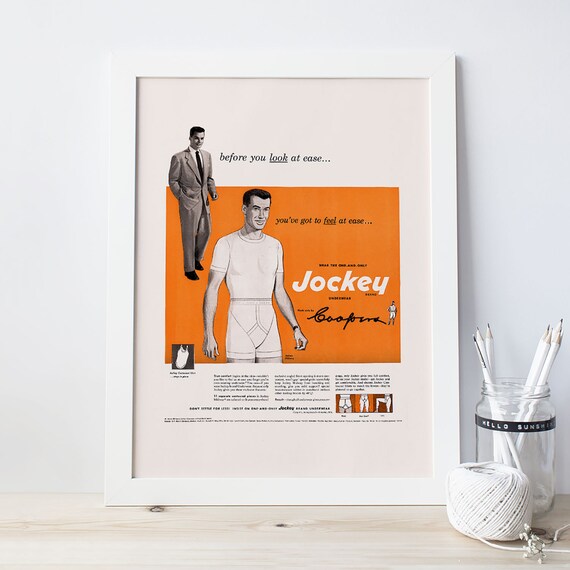 VINTAGE AD PRINT Men's Underwear Poster Mad Men | Etsy