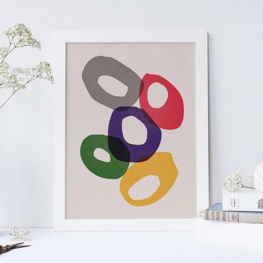 Mid-century Modern Print, Geometric Poster, Herman Miller Style Art ...