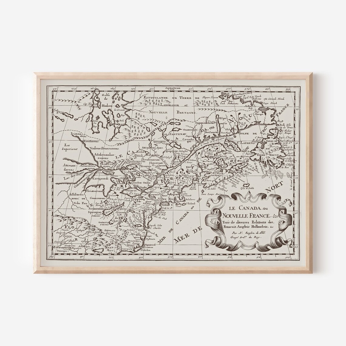 ANTIQUE CANADA MAP Historical Map of Canada Nouvelle - Etsy