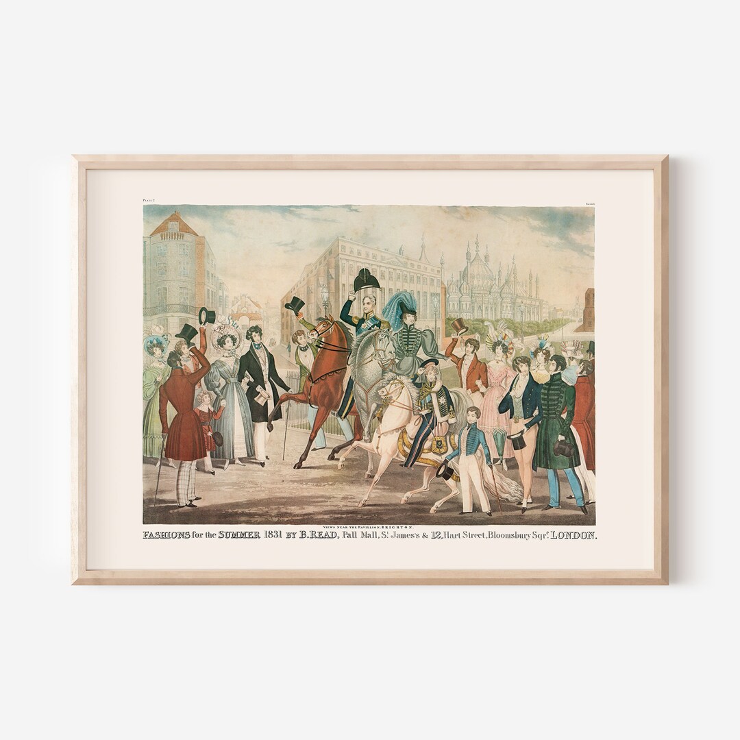 ROYAL FAMILY POSTER, Antique London Fashion Print, British Fashion ...