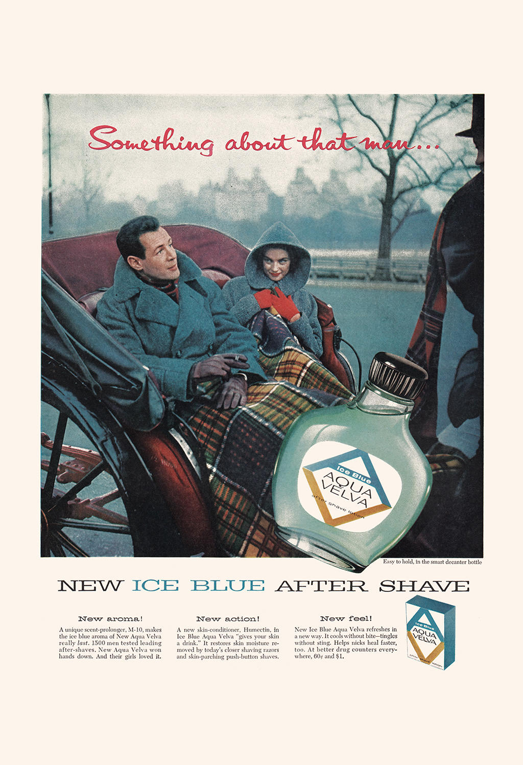 VINTAGE AFTERSHAVE AD Retro Barber Shop Poster Winter Art | Etsy