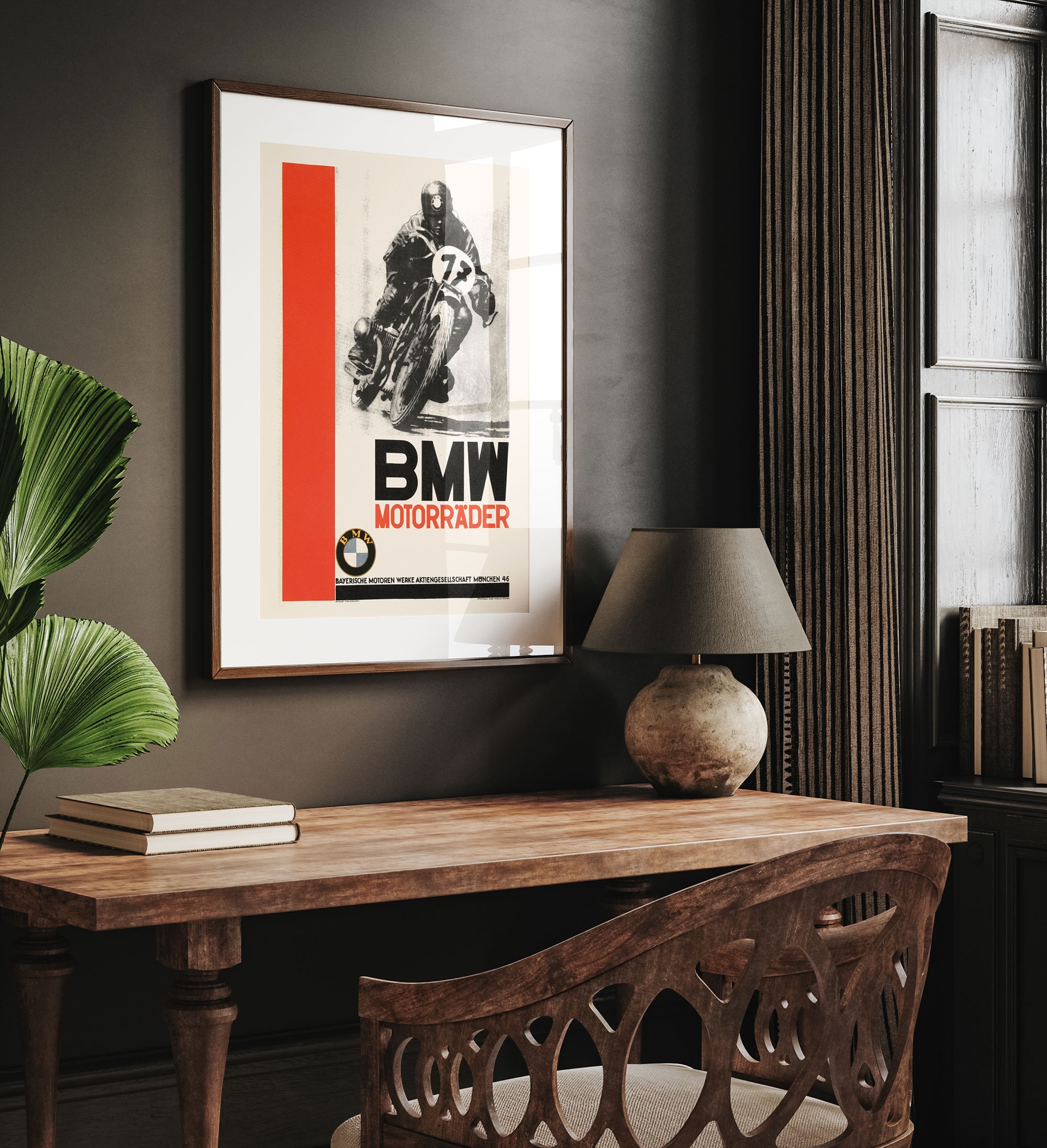 Vintage Motorcyle Poster, ART DECO Print, 1935, Reproduction, Art Deco ...