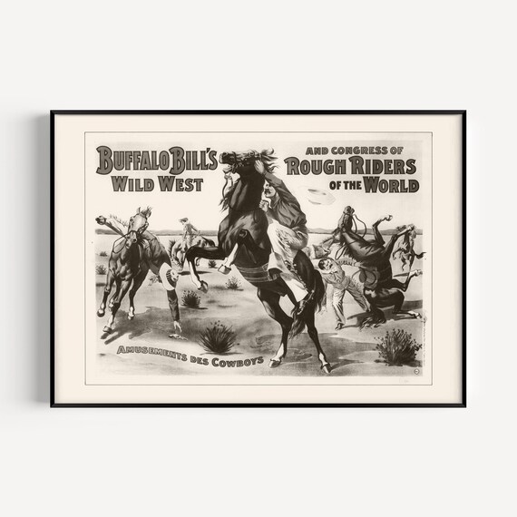 WILD WEST POSTER Buffalo Bill Print Amusement Des Cowboys - Etsy