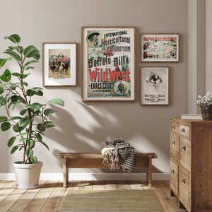 WILD WEST POSTER, Buffalo Bill Print, Horticultural Exhibition, 1892 ...