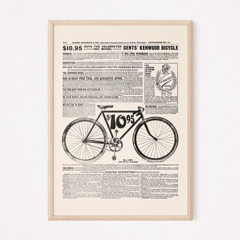 Vintage Bicycle Ad - Etsy