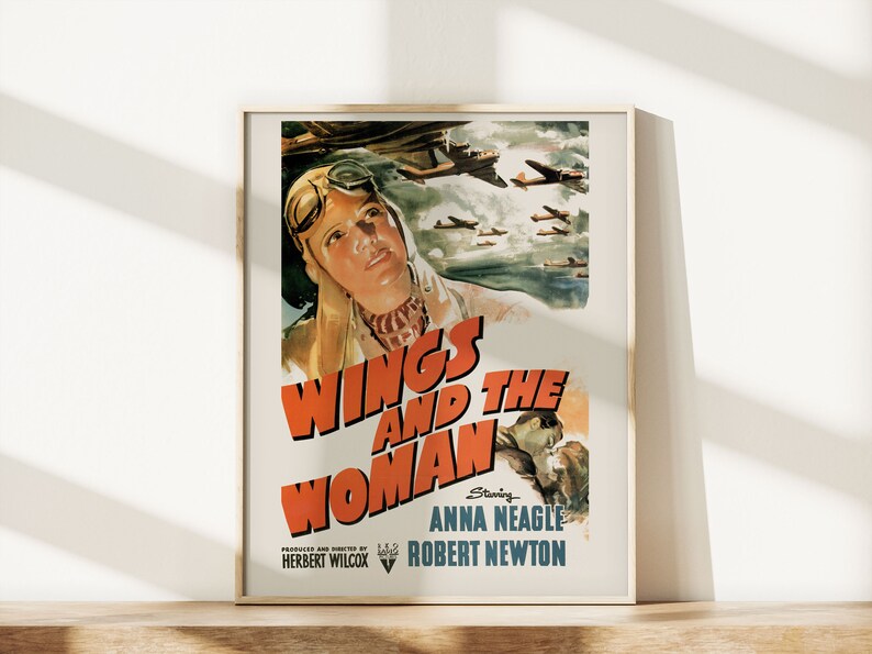 VINTAGE MOVIE POSTER Classic War Movie Poster Wings and - Etsy
