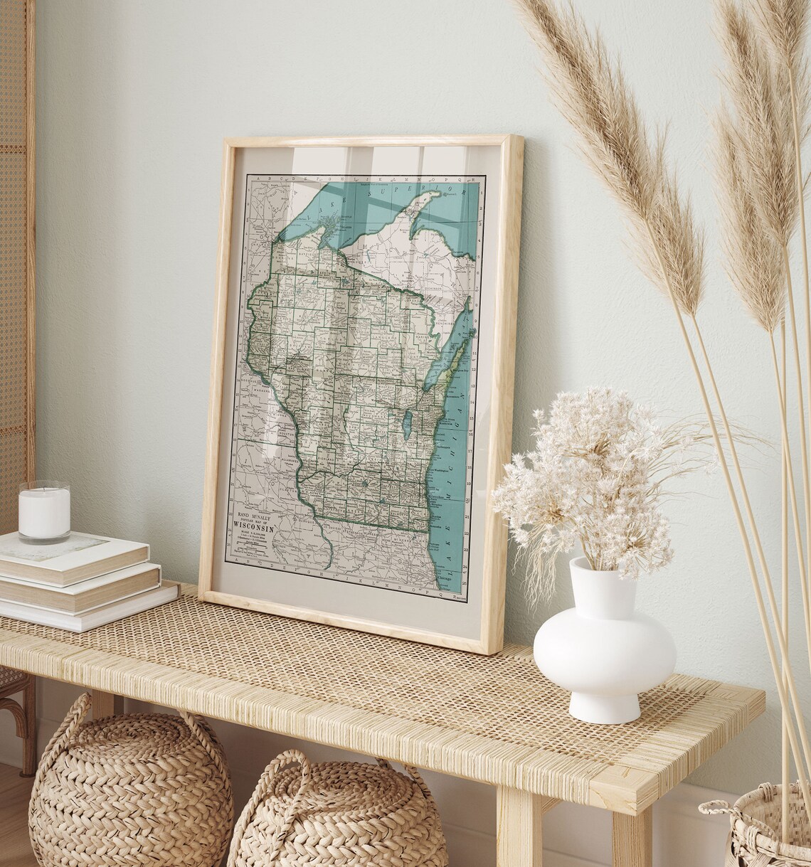 VINTAGE WISCONSIN MAP Vintage Map of Wisconsin Antique Map - Etsy