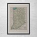 INDIANA MAP PRINT Vintage Map of Indiana Old Map Print | Etsy