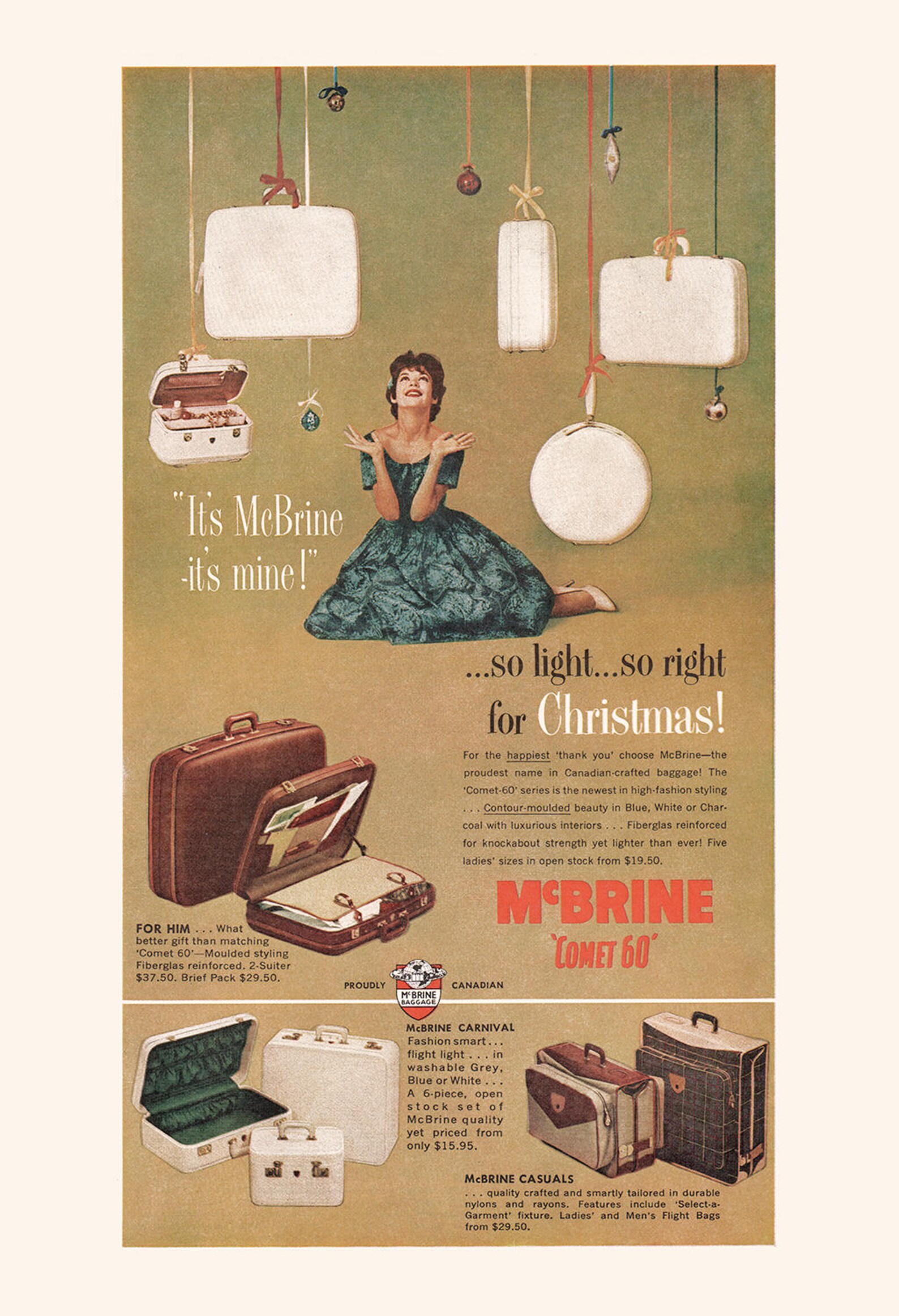 VINTAGE LUGGAGE AD Retro Ad Poster Travel Poster Luggage | Etsy