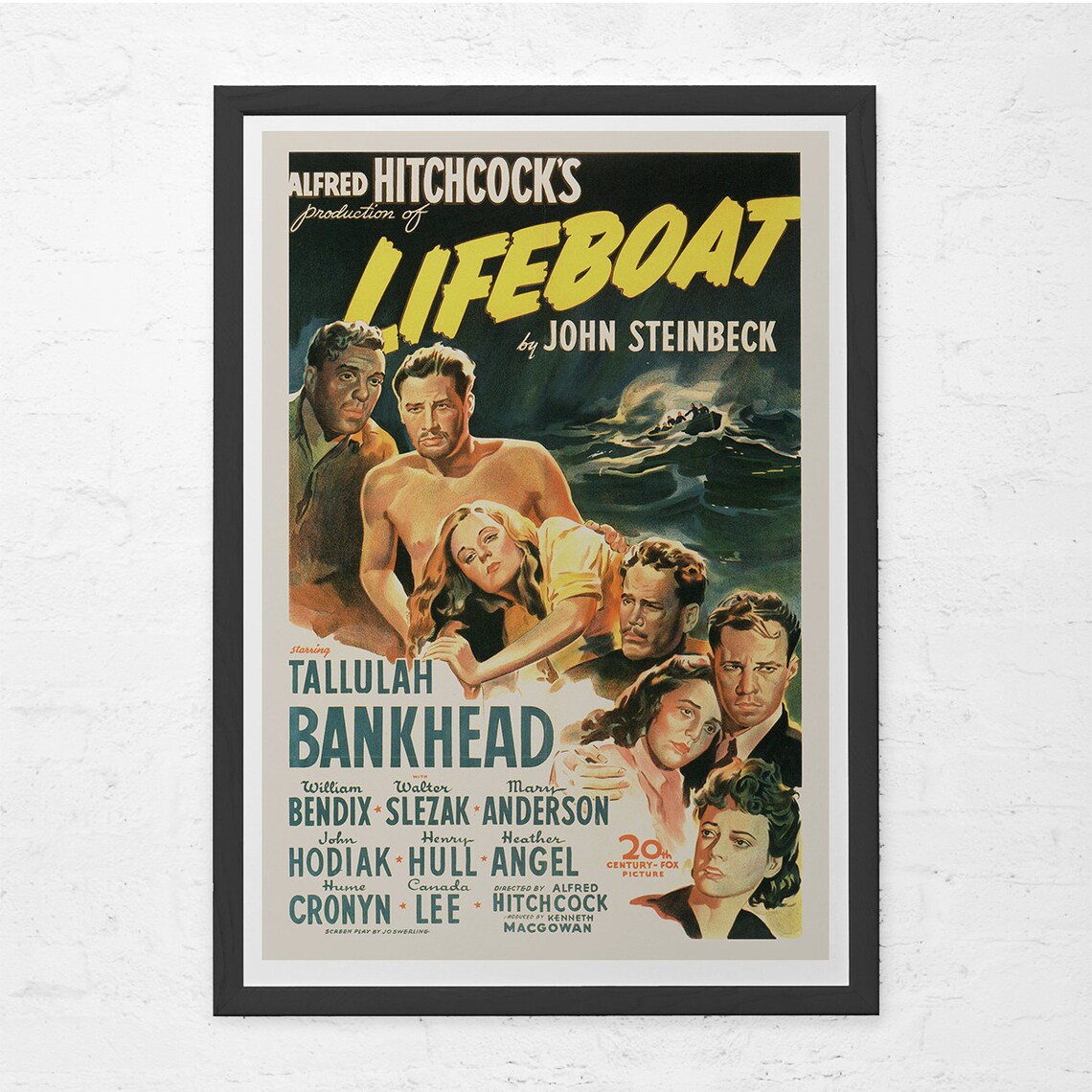 LIFEBOAT MOVIE POSTER John Steinbeck Poster Alfred | Etsy Canada