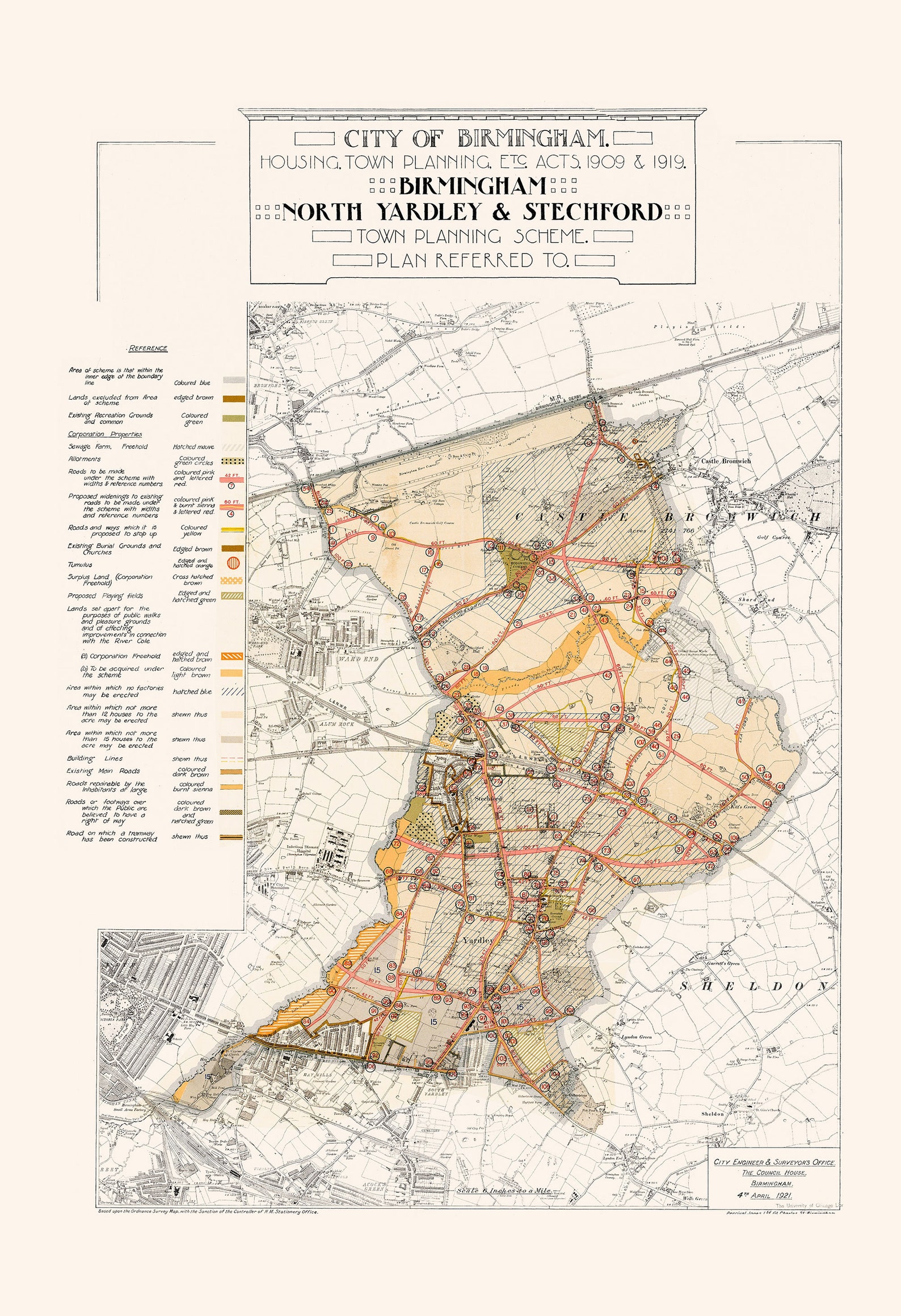 BIRMINGHAM VINTAGE MAP Retro Map of Birmingham England - Etsy