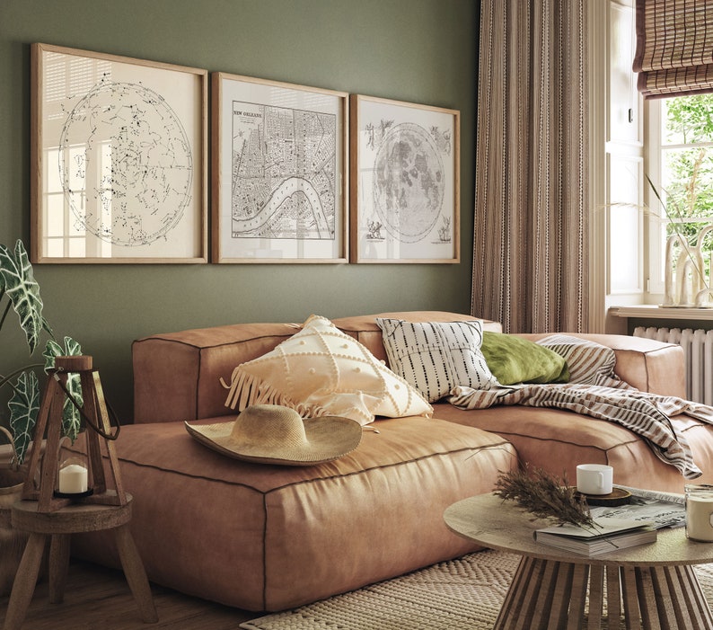 Vintage NEW ORLEANS Map Retro NOLA Map Print Minimalist Map - Etsy