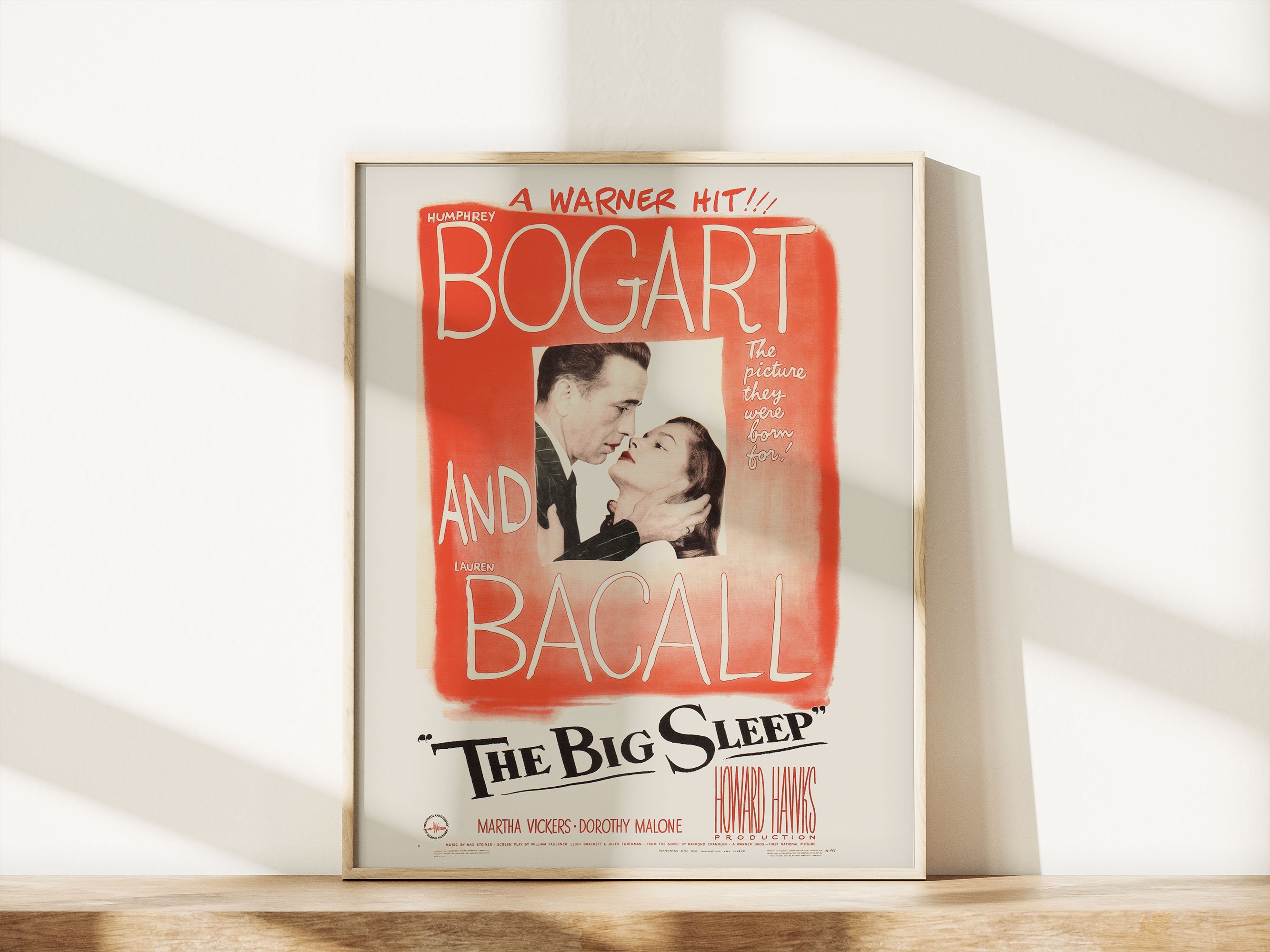 THE BIG SLEEP Movie Poster Classic Movie Poster Bogart - Etsy Canada