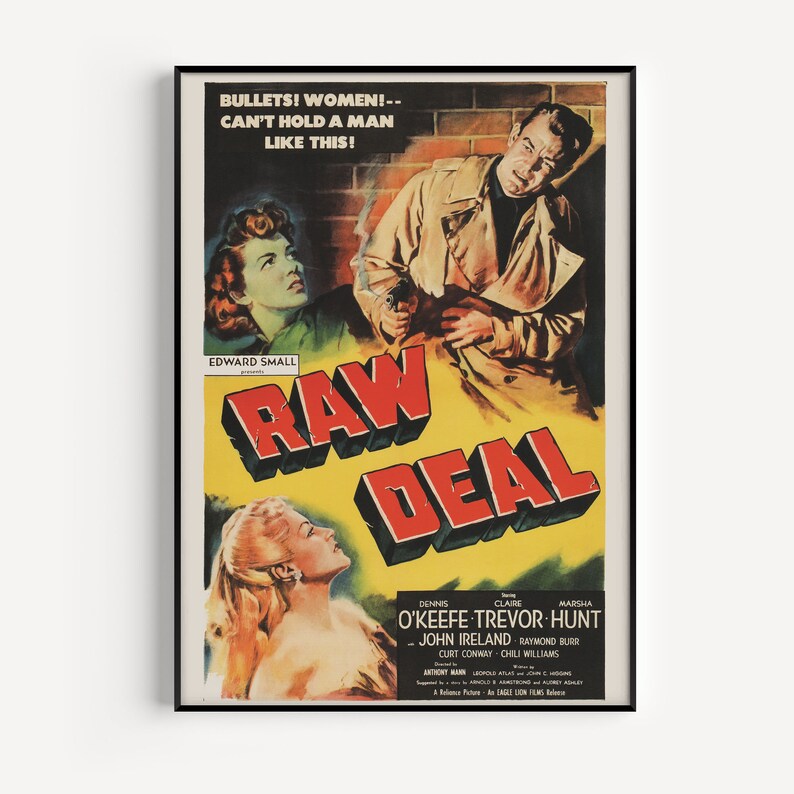 CLASSIC MOVIE POSTER Raw Deal Movie Poster 1940's - Etsy