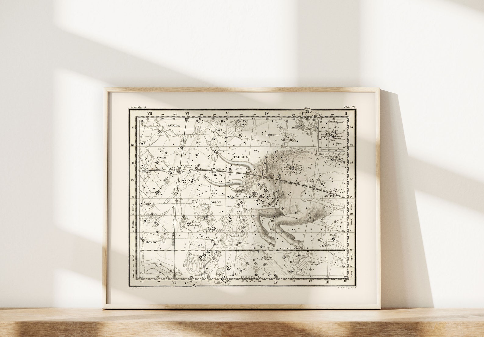 TAURUS STAR MAP Print Zodiac Sign Print Professional - Etsy