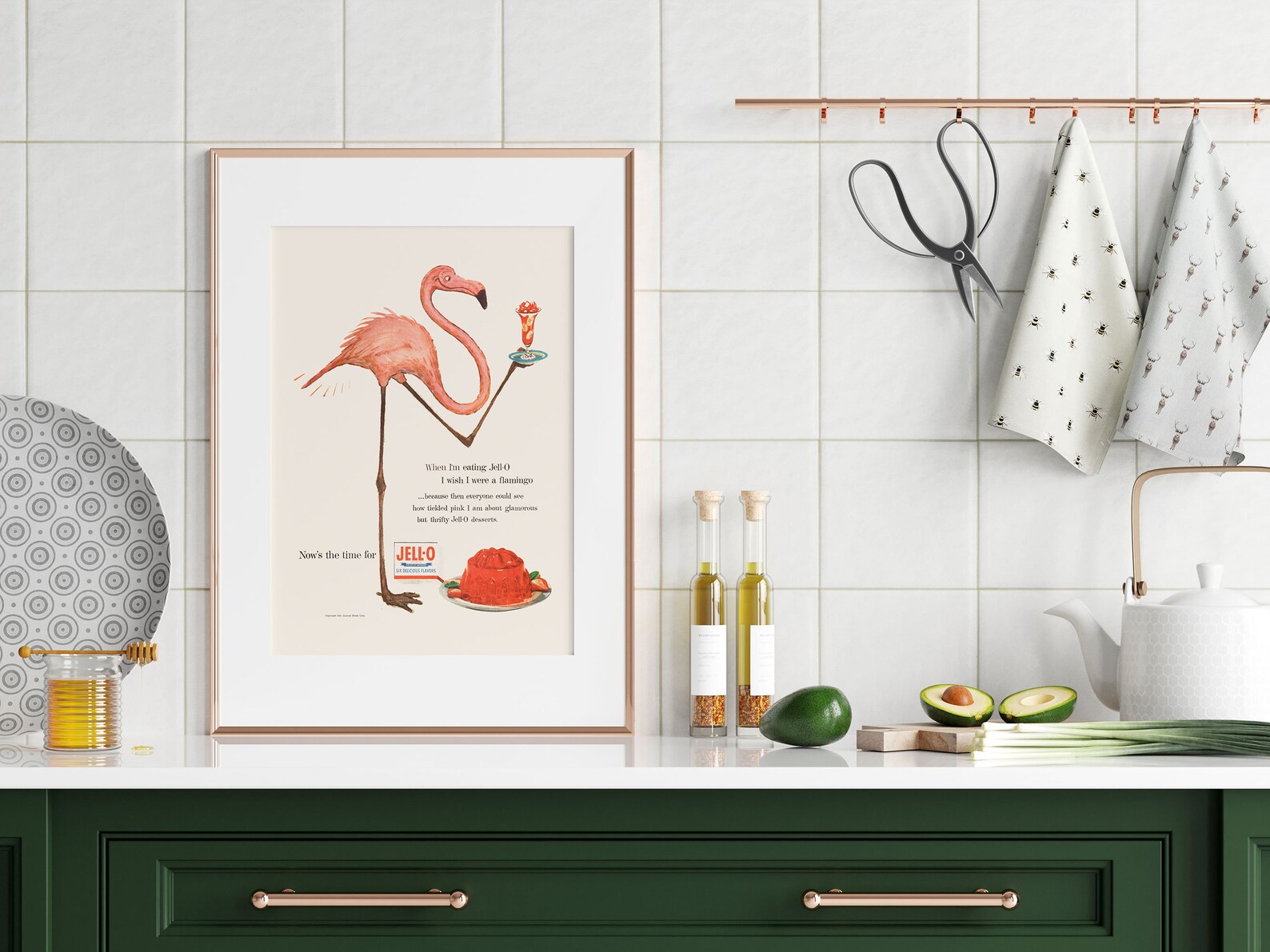 PINK FLAMINGO AD With Jelly Pink Flamingo Poster Vintage - Etsy