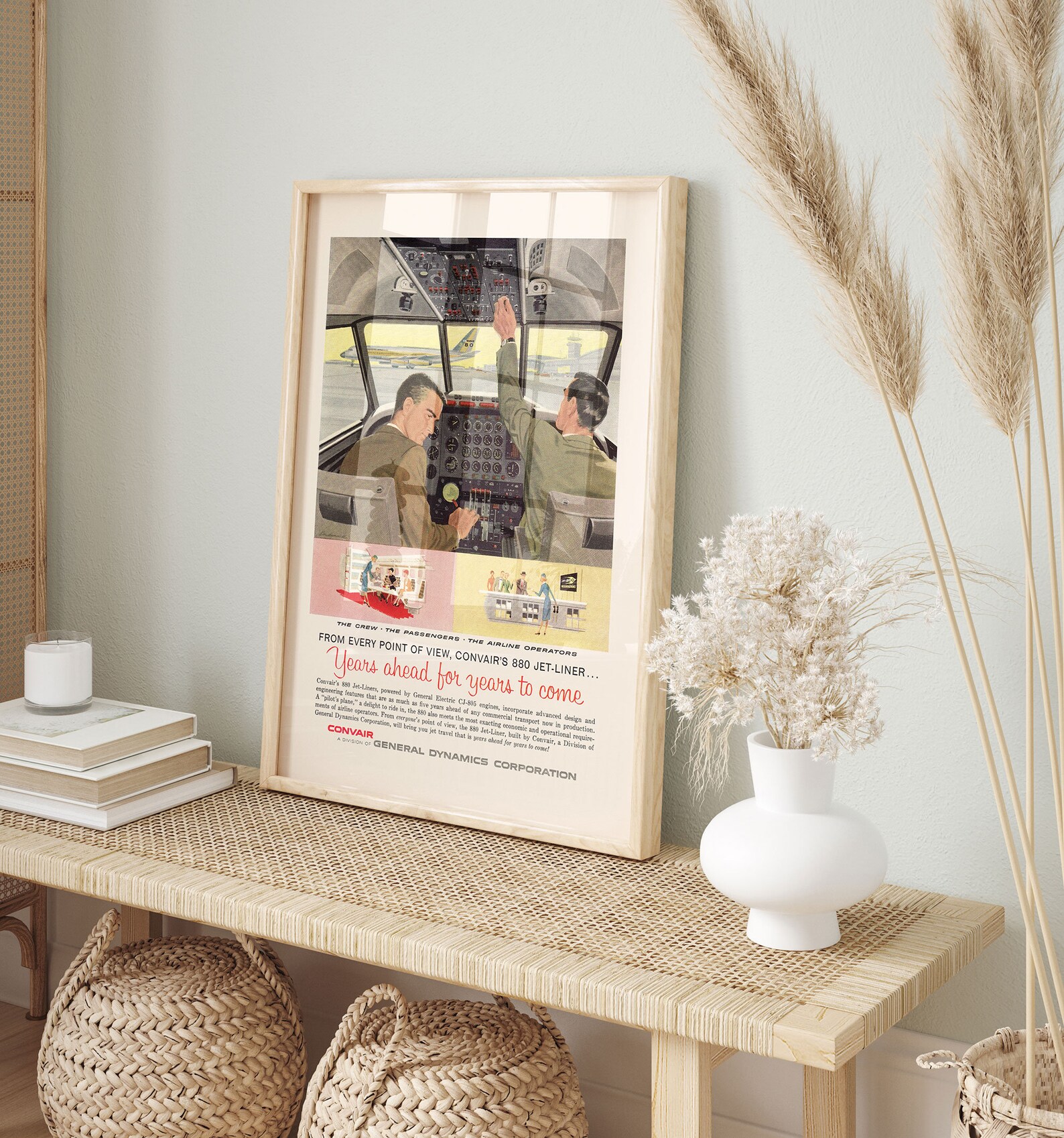 VINTAGE AIRPLANE PILOT Ad Retro Mid-century Airline Ad - Etsy