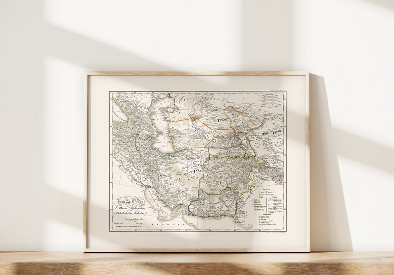 ANCIENT PERSIA MAP Map of Iran and Turan Historical Persia - Etsy