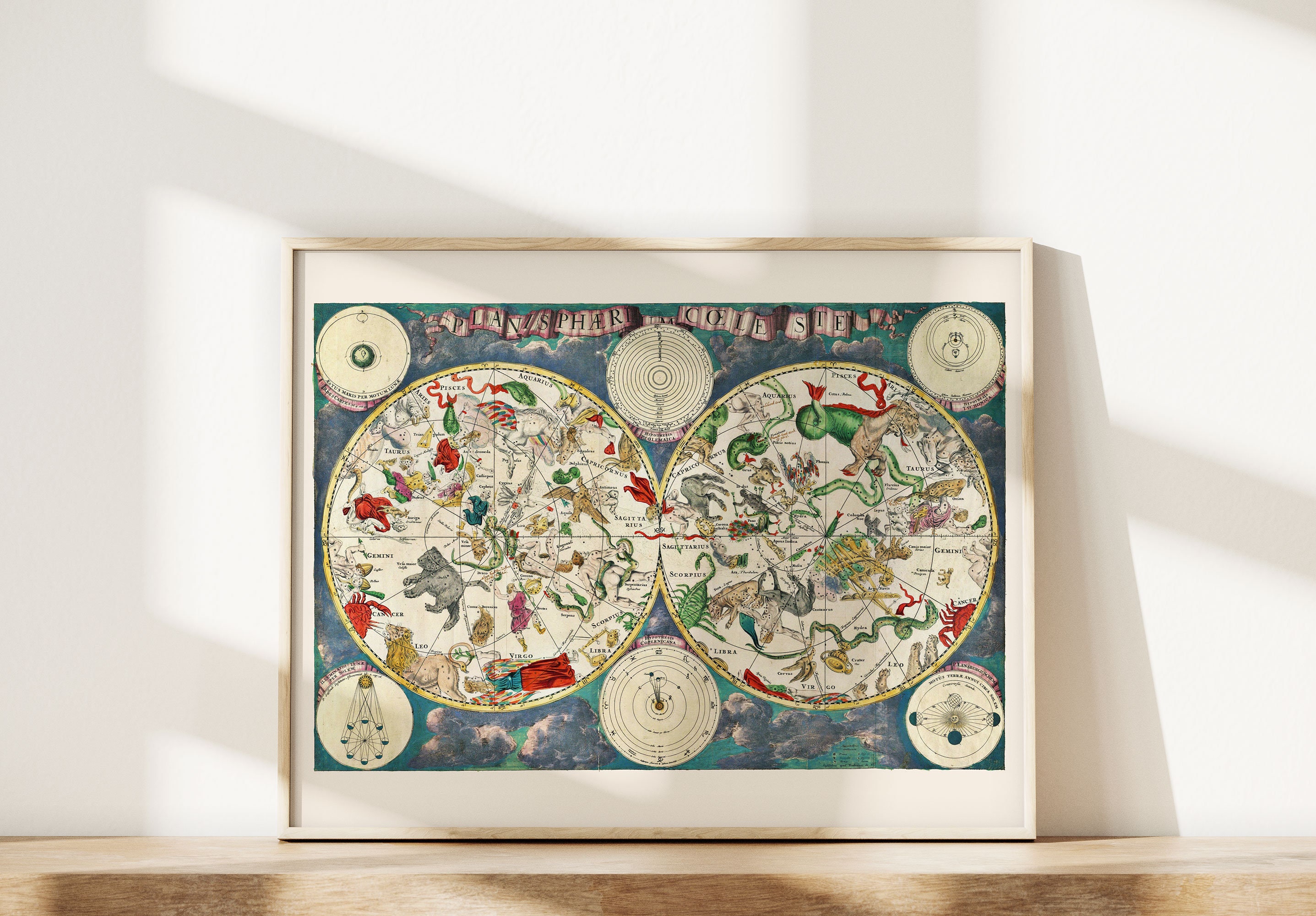 ANTIQUE ZODIAC ART Print Vintage Astrology Print - Etsy