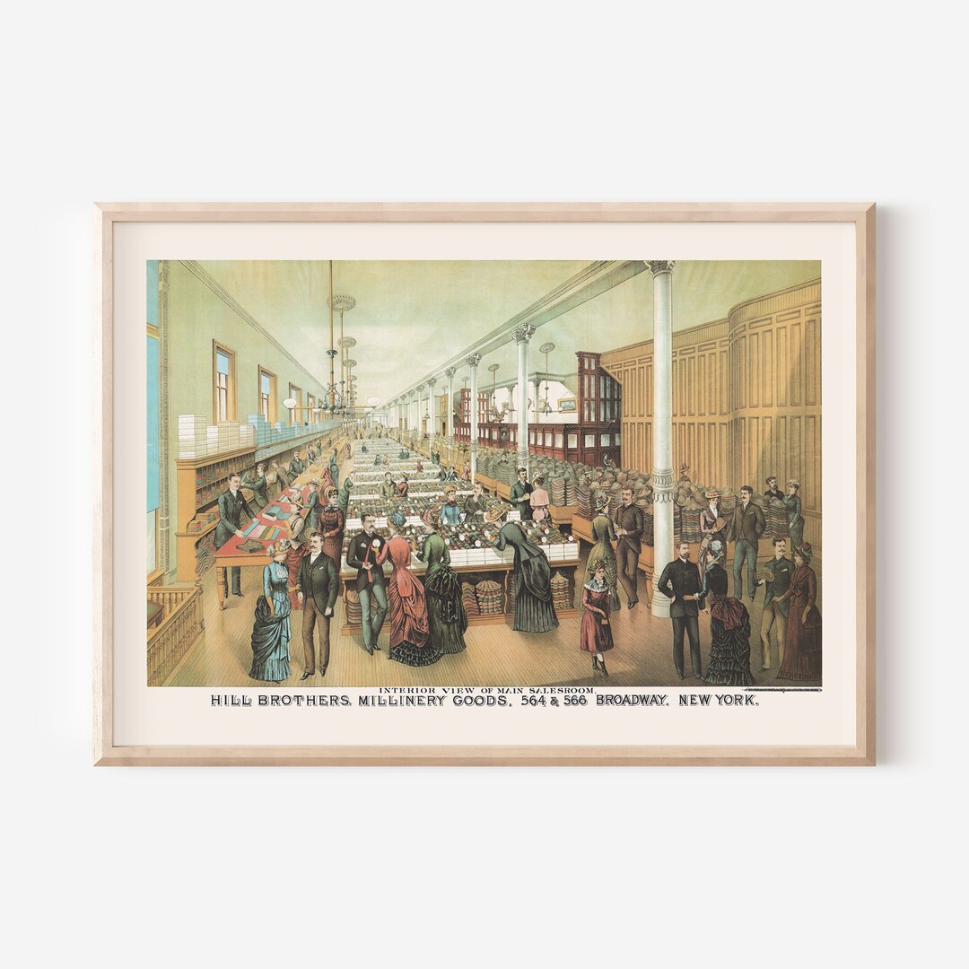 FASHION POSTER, Antique Department Store Poster, High Quality ...