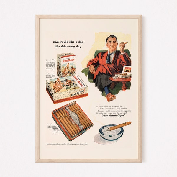 Vintage Cigar Poster - Etsy
