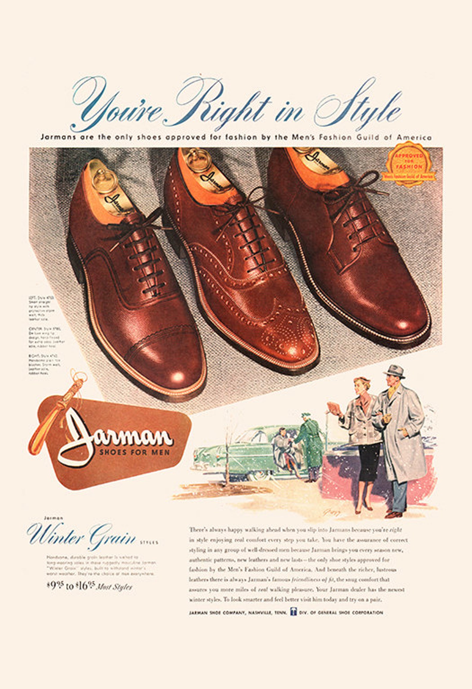 VINTAGE LEATHER SHOES Ad Retro Men Shoes Ad Vintage Mens | Etsy