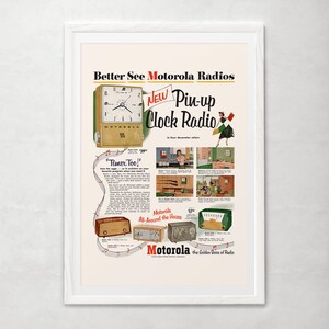 NOSTALGIC RADIO POSTER 1950's Retro Radio Print Retro - Etsy