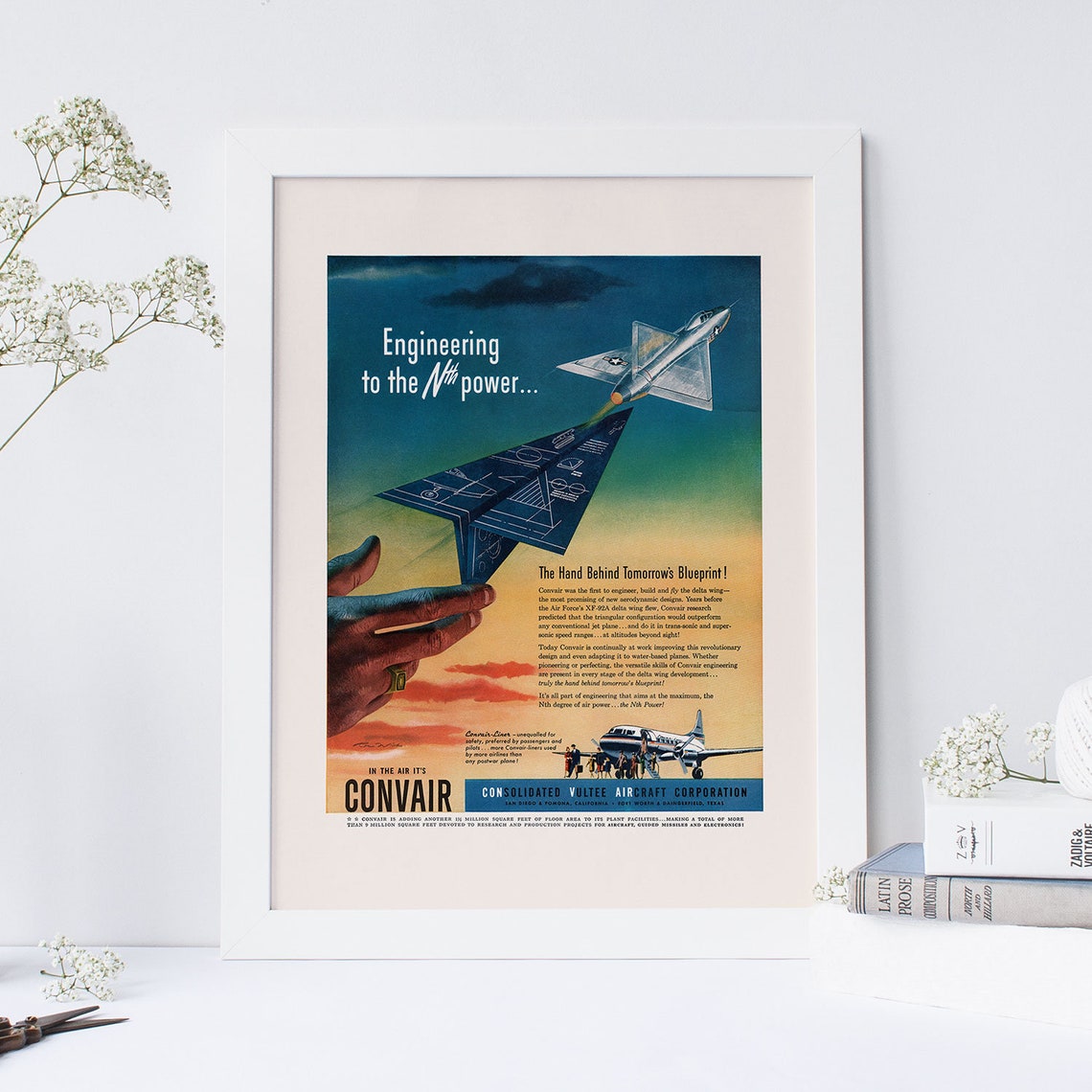 RETRO AIRPLANE POSTER Vintage Jet Airliner Poster | Etsy